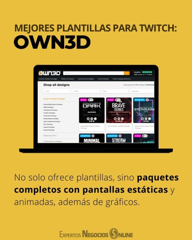Las mejores PLANTILLAS para TWITCH | Temas, templates, paneles..