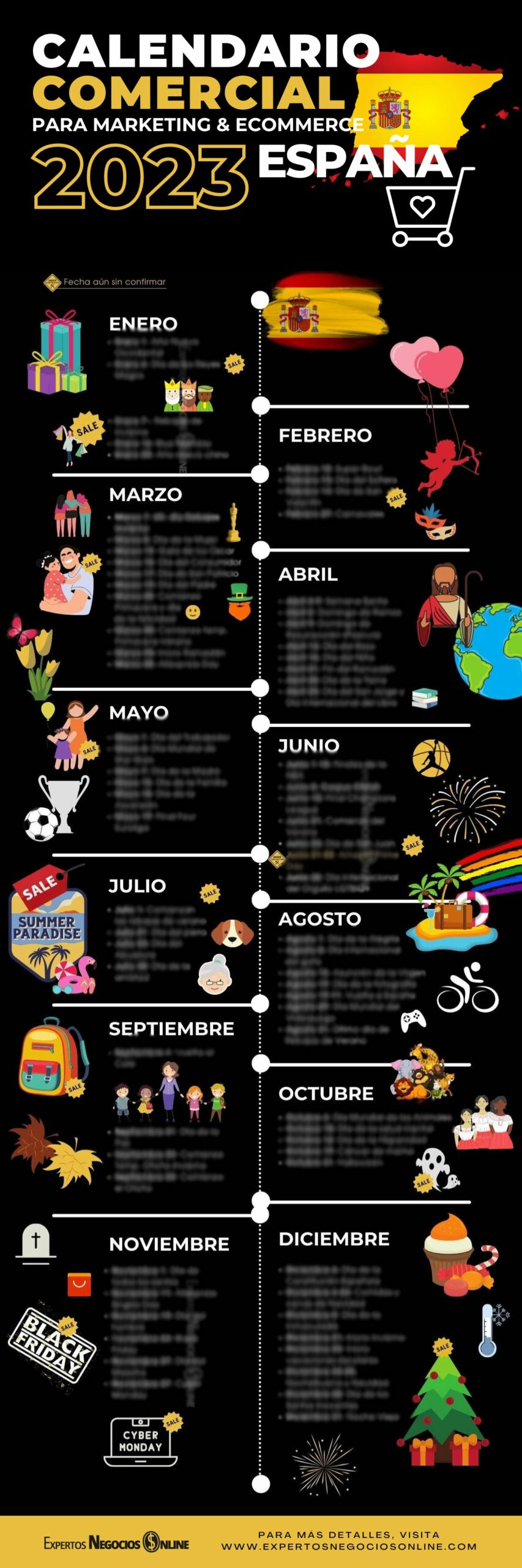 Calendario Comercial ESPAÑA 2023 para Marketing y Social Media